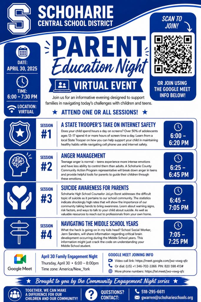 Parent Engagement Night Set for Thursday - Schoharie Central School ...